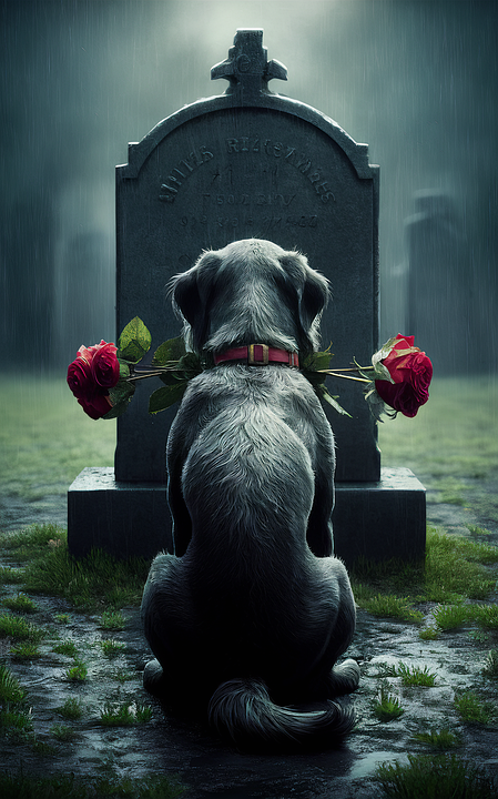 Download Ai Generated, Dog, Gravestone. Royalty-Free Stock Illustration ...