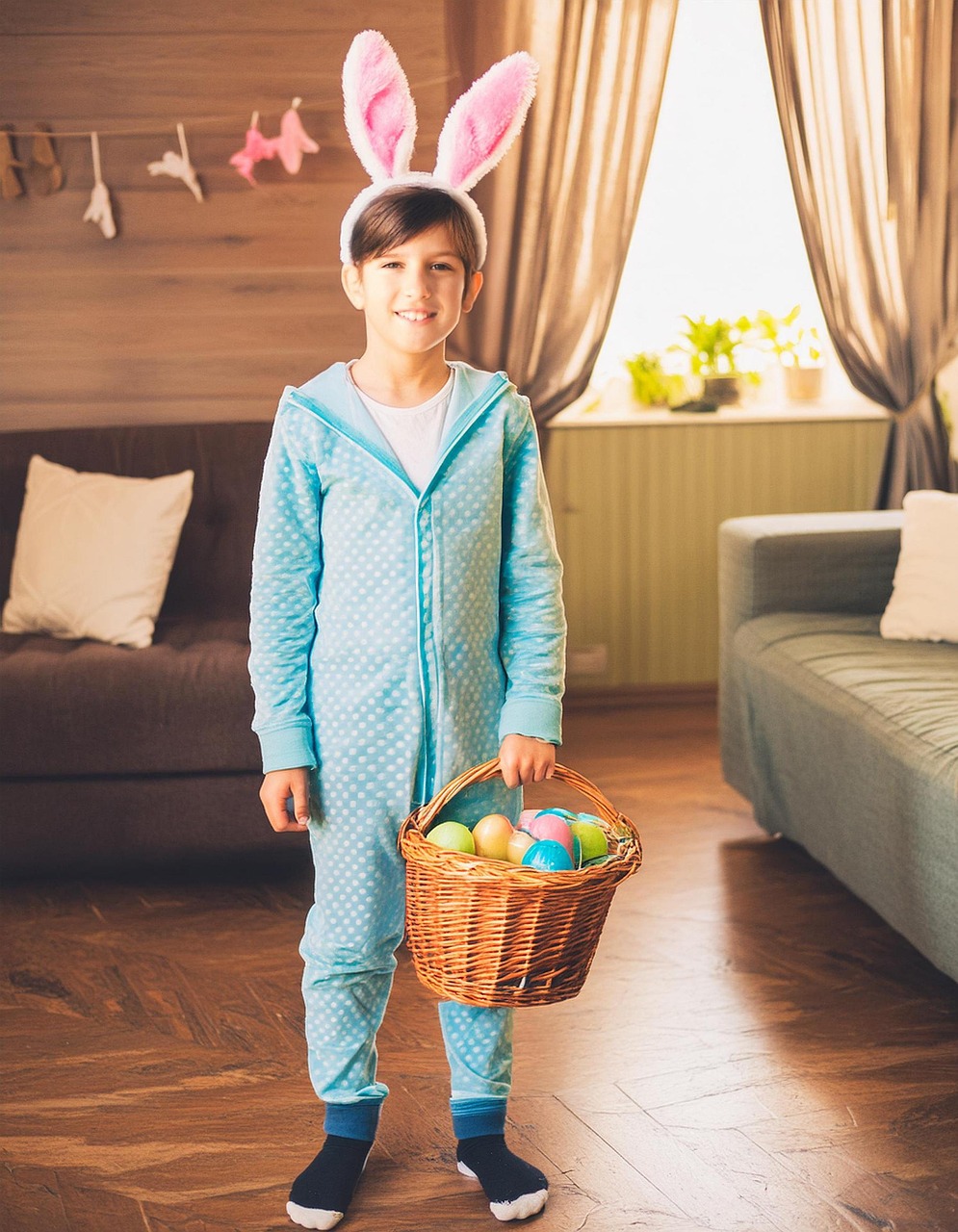 Download Easter, Easter Basket, Boy. Royalty-Free Stock Illustration ...