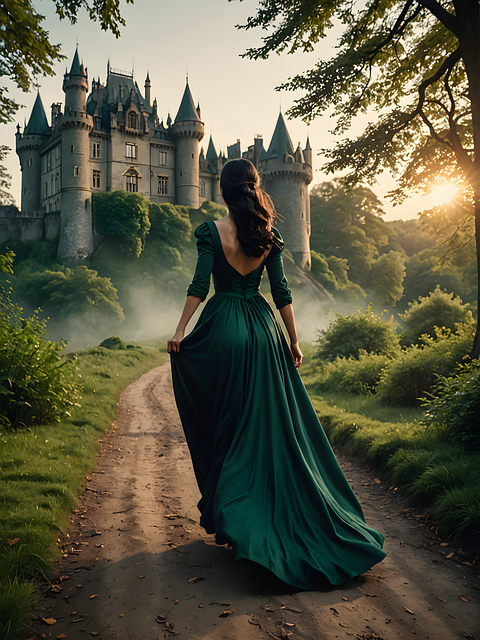 Download Woman, Castle, Regency. Royalty-Free Stock Illustration Image ...