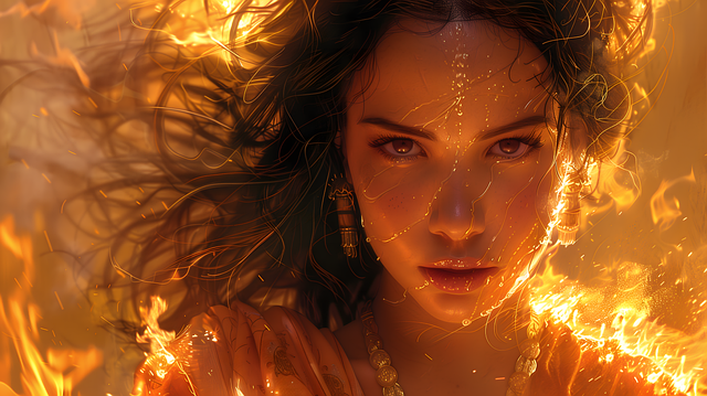 Download Woman Girl Fire Royalty Free Stock Illustration Image Pixabay