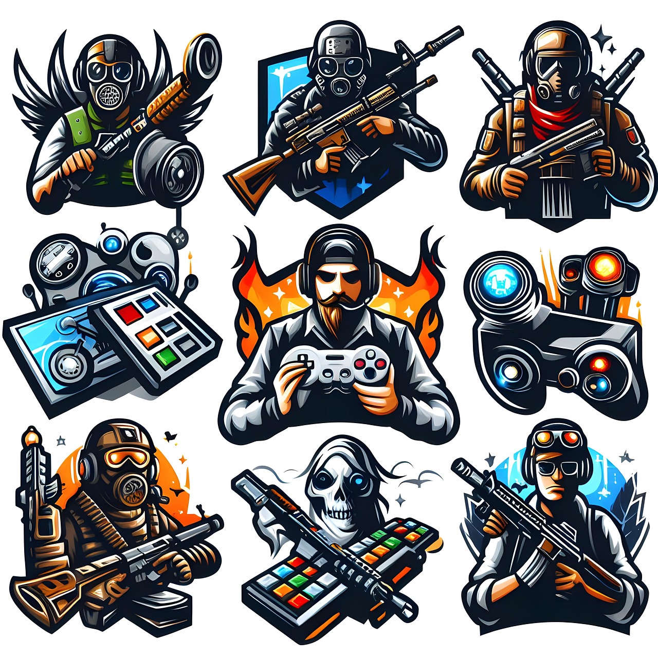 Download Gaming, Logo, Technology. Royalty-Free Stock Illustration ...