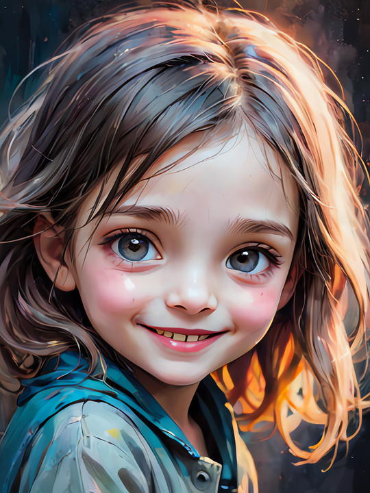 Download Ai Generated, Little Girl, Smile. Royalty-Free Stock ...