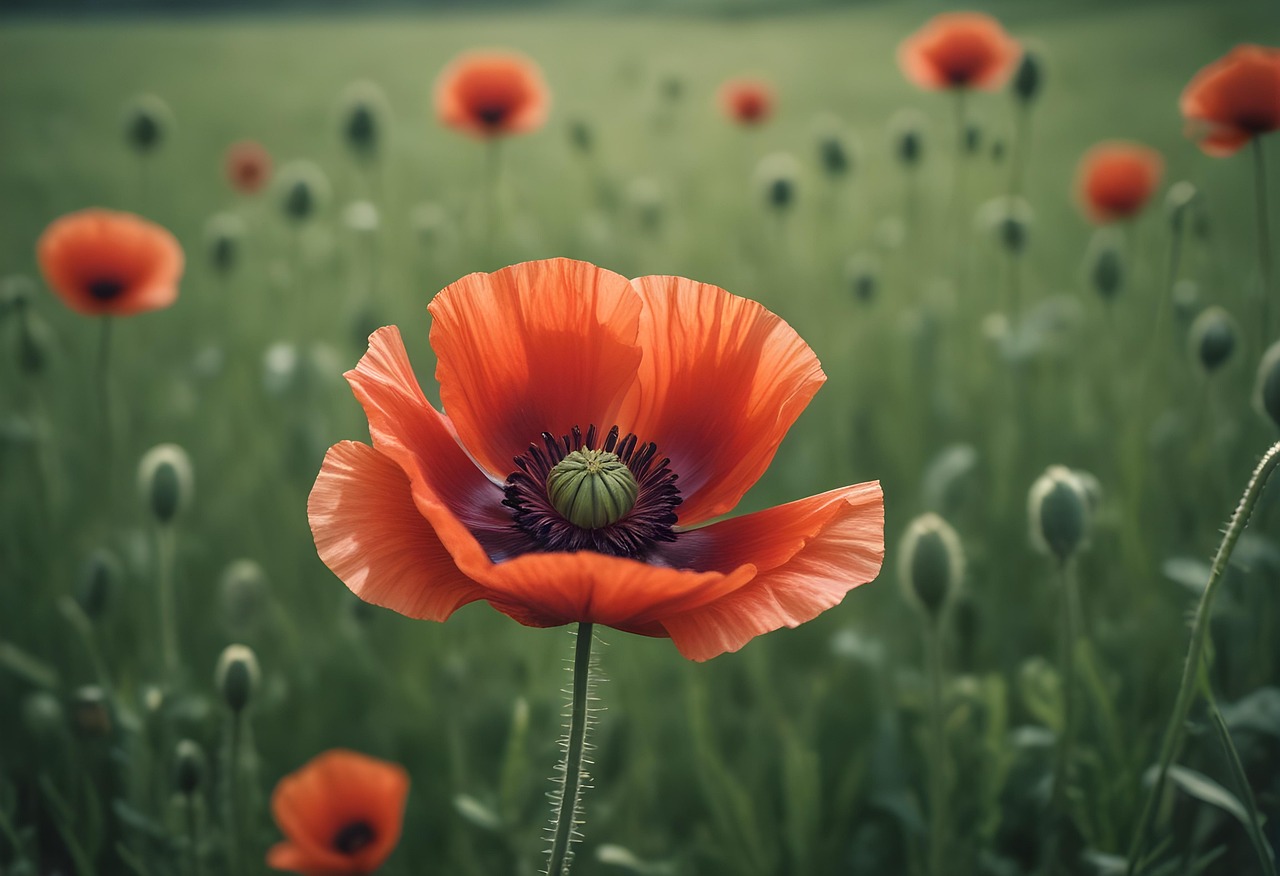Fleur De Pavot Rouge Vif Champ - Image gratuite sur Pixabay - Pixabay