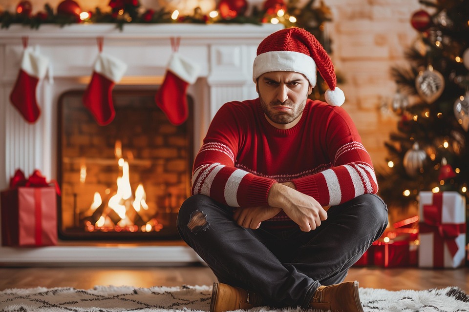 Download Christmas, Sad, Santa Hat. Royalty-Free Stock Illustration ...