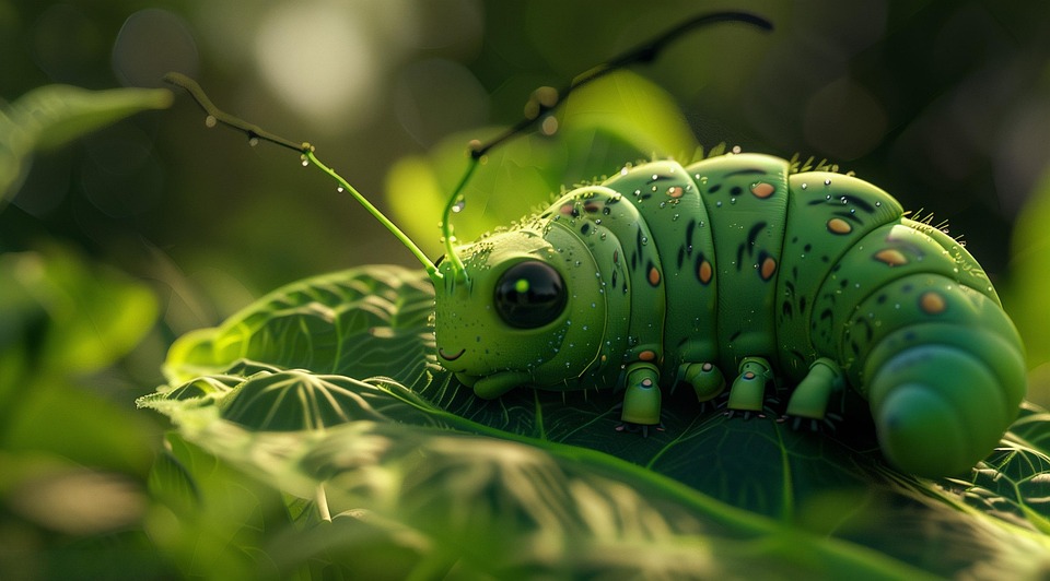 Download Ai Generated Caterpillar Insect Royalty Free Stock