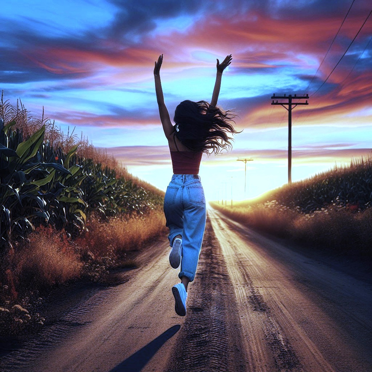 Download Ai Generated, Woman, Running. Royalty-Free Stock Illustration ...