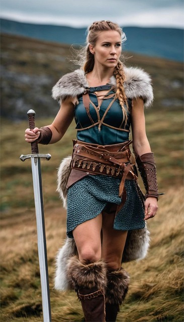 Download Ai Generated, Woman, Sword. Royalty-Free Stock Illustration ...