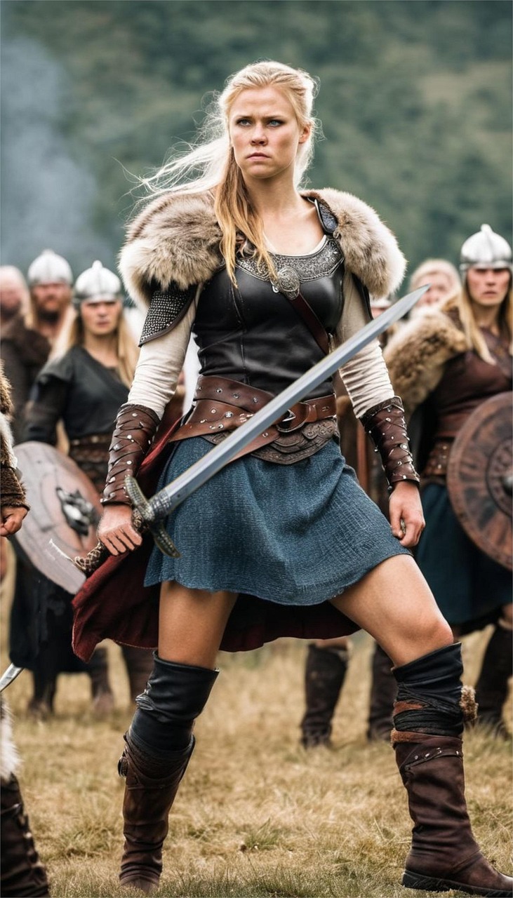 Download Ai Generated, Woman, Sword. Royalty-Free Stock Illustration ...