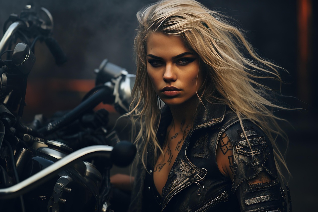 Download Ai Generated, Woman, Motorcycle. Royalty-Free Stock ...