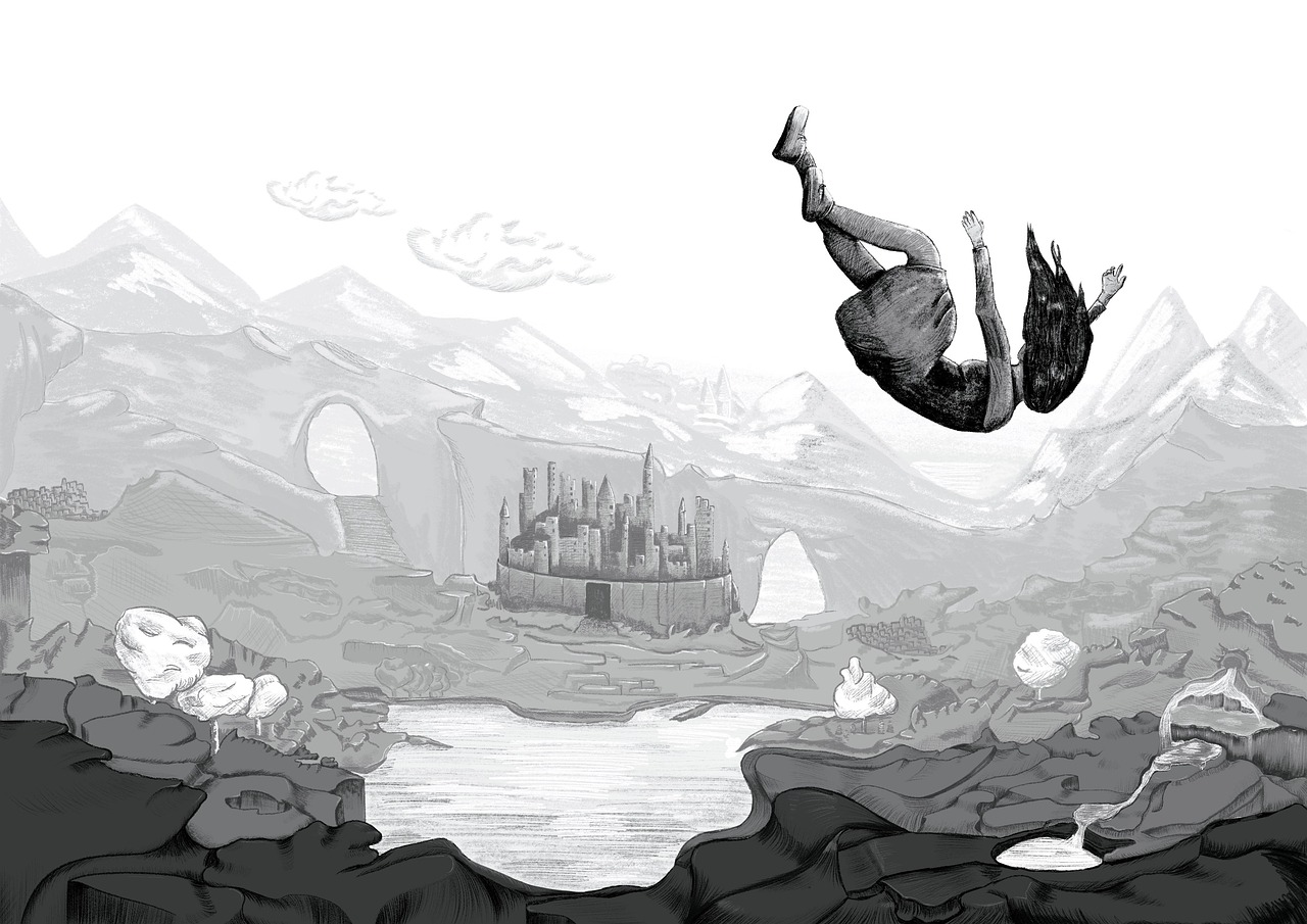 Download Girl, Falling, Art. Royalty-Free Stock Illustration Image ...