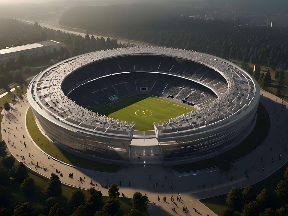 Download Football, Stadium, Wallpaper 4K. Royalty-Free Stock ...