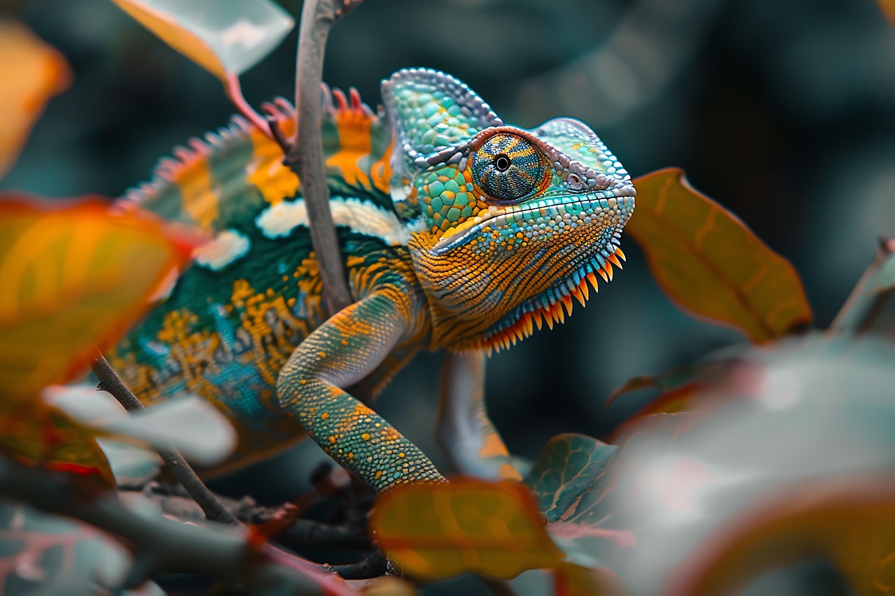Download Ai Generated Chameleon Lizard Royalty Free Stock