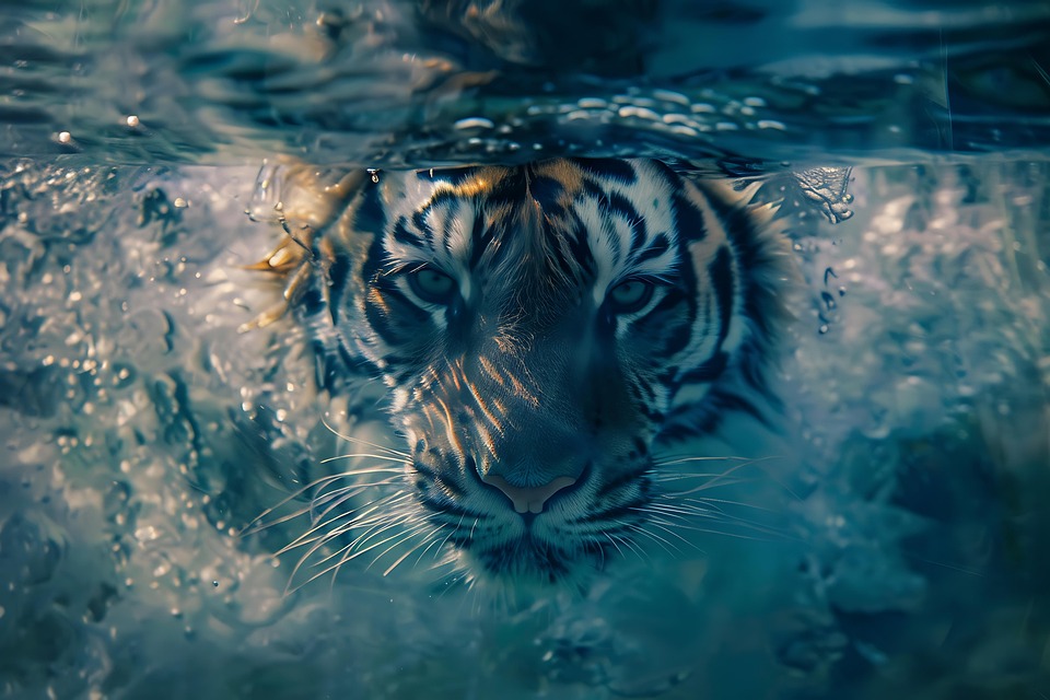 Download Tiger, Underwater, Animal. Royalty-Free Stock Illustration ...