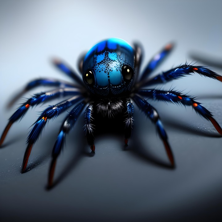 Pintura Aranha Azul Tela De - Imagens grátis no Pixabay - Pixabay