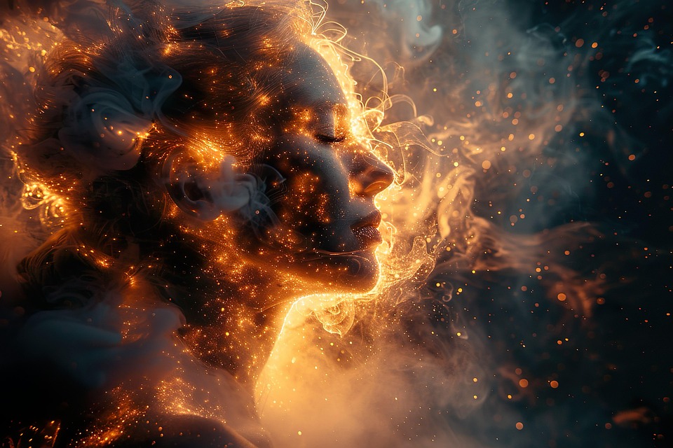 Download Glowing Space Woman, Astral, Woman. Royalty-Free Stock ...