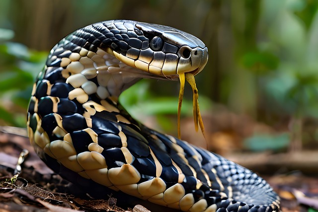 Download King Cobra, Forest, Closeup. Royalty-Free Stock Illustration ...
