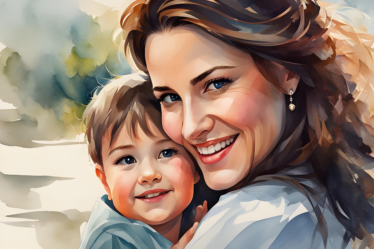 Download Ai Generated, Mother, Child. Royalty-Free Stock Illustration ...