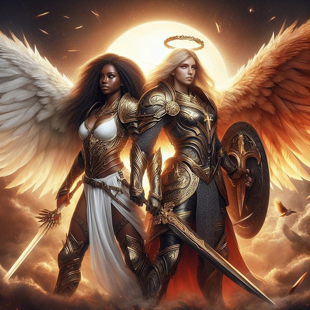 Download Angel, Duo, Swords. Royalty-Free Stock Illustration Image ...