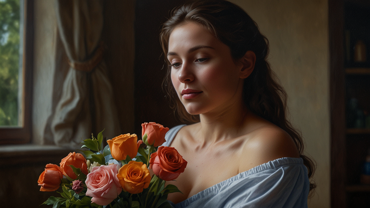 Download Woman, Portrait, Rose. Royalty-Free Stock Illustration Image ...