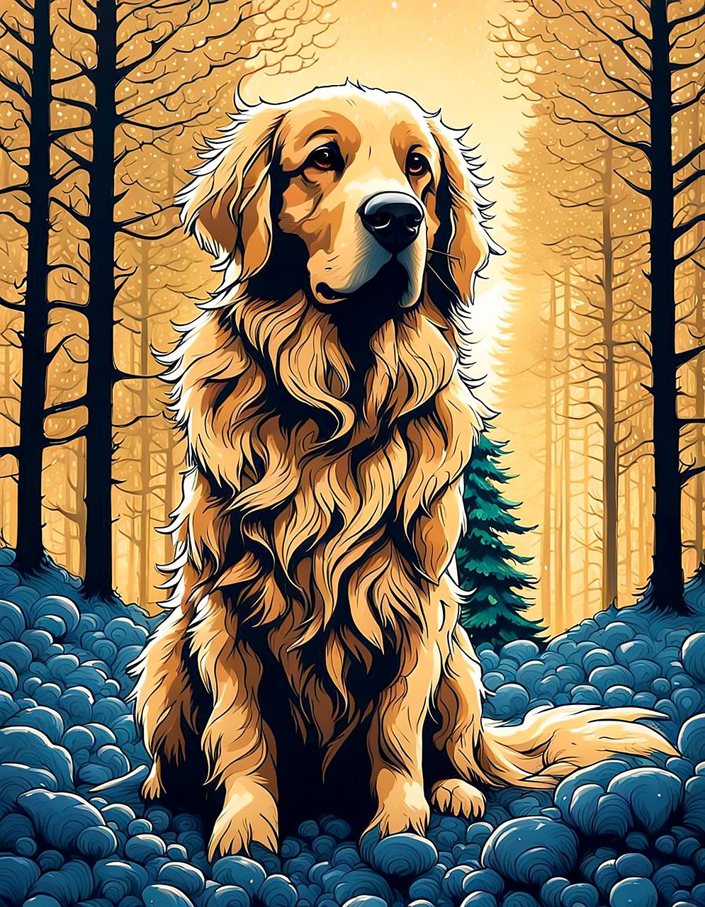Download Golden Retriever, Dog, Pet. Royalty-Free Stock Illustration ...
