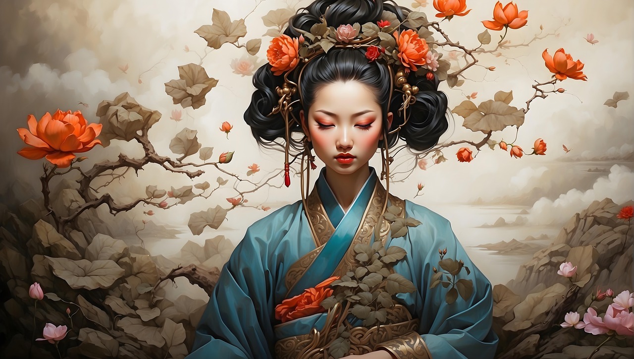 Download Portrait, Asian Girl, Chinese. Royalty-Free Stock Illustration ...