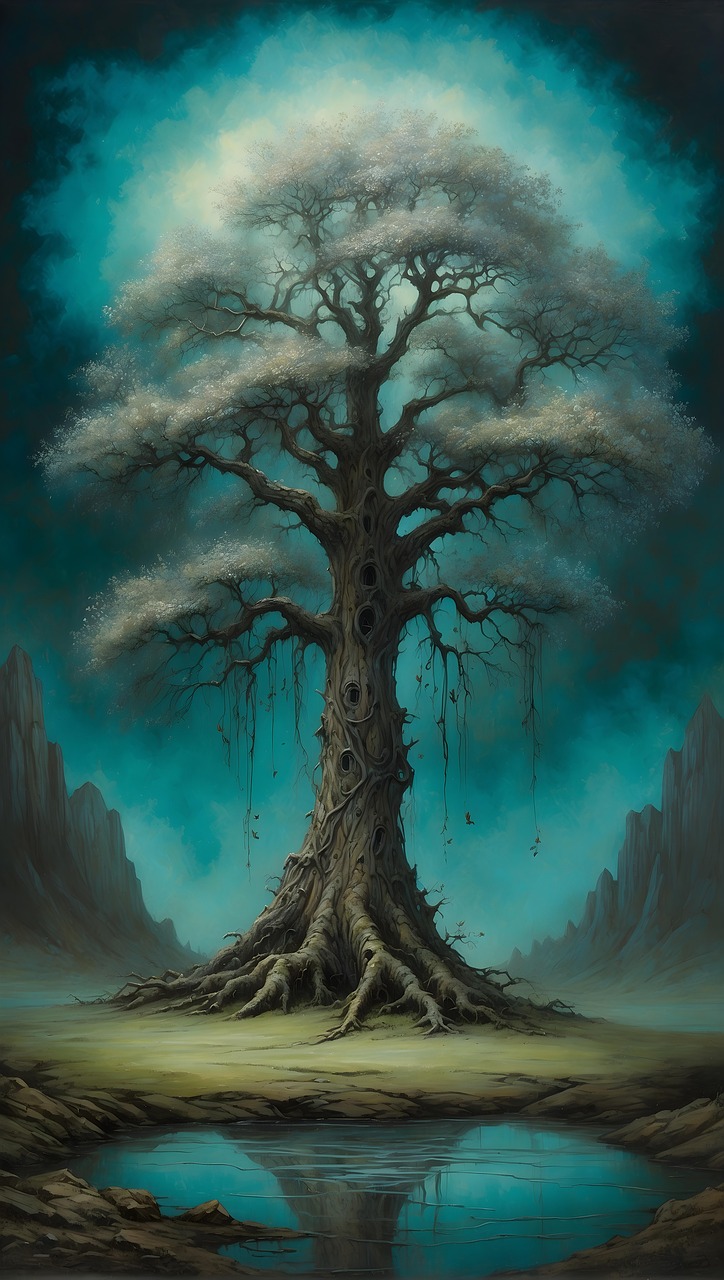 Download Tree, Night, Painting. Royalty-Free Stock Illustration Image ...