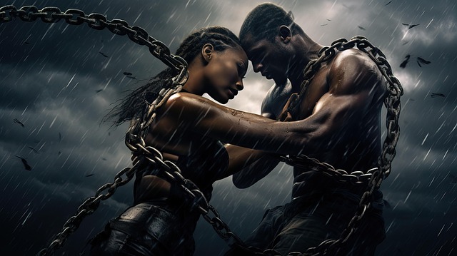 Download Ai Generated, Couple, Chains. Royalty-Free Stock Illustration ...
