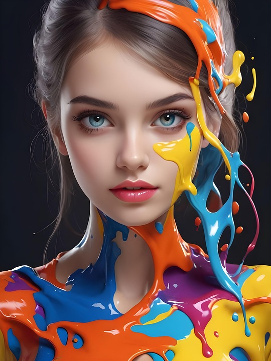 Download Colorful, Face, Girl. Royalty-Free Stock Illustration Image ...