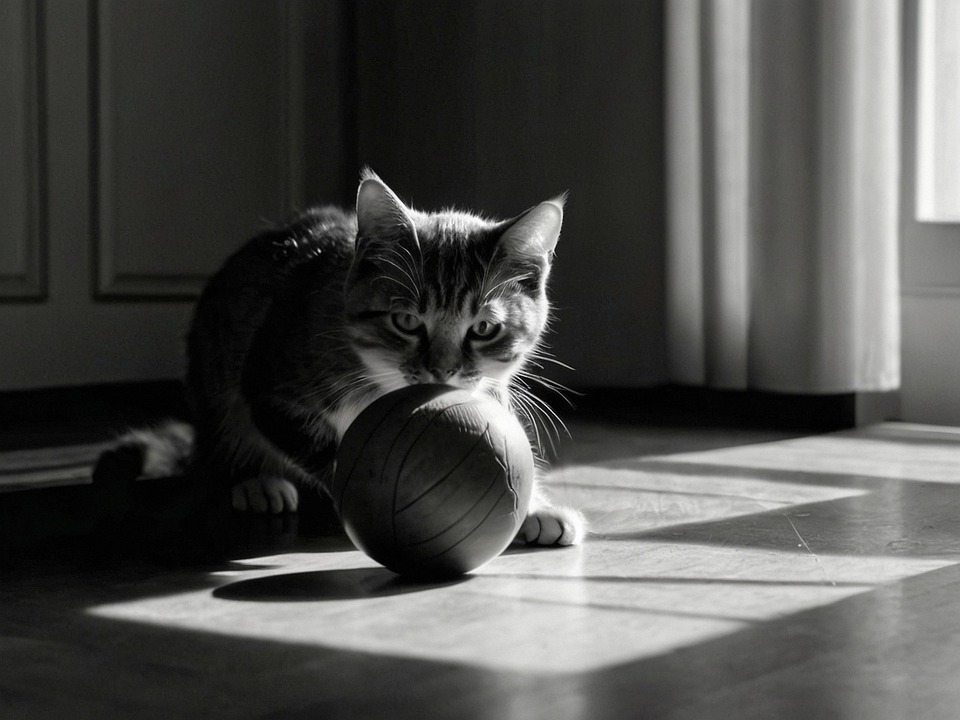 Download Ai Generated, Cat, Ball. Royalty-Free Stock Illustration Image ...