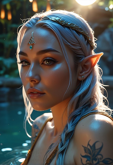 Download Ai Generated, Elf, Pond. Royalty-Free Stock Illustration Image ...