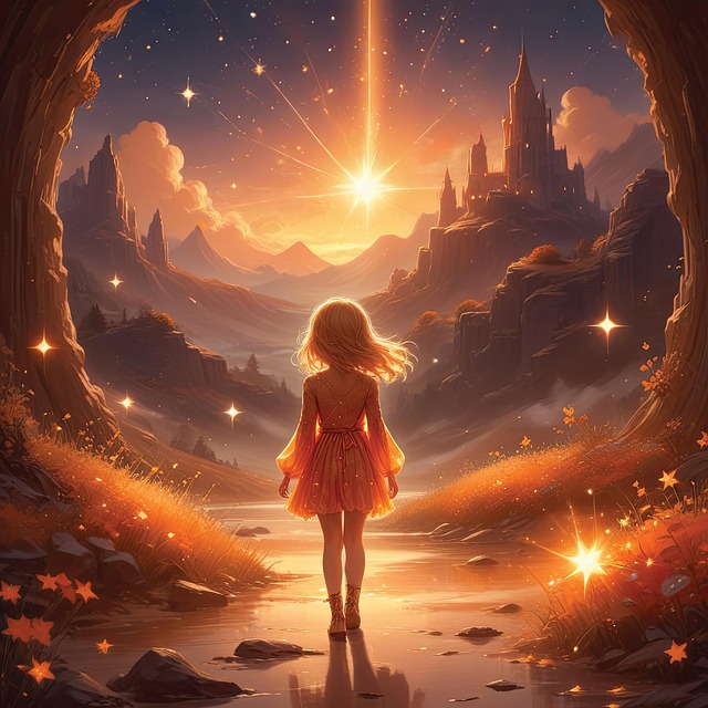 Download Girl, Walking, Stars. Royalty-Free Stock Illustration Image ...