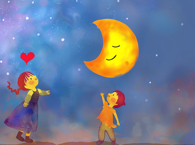 Download Moon, Children, Poetry. Royalty-Free Stock Illustration Image ...