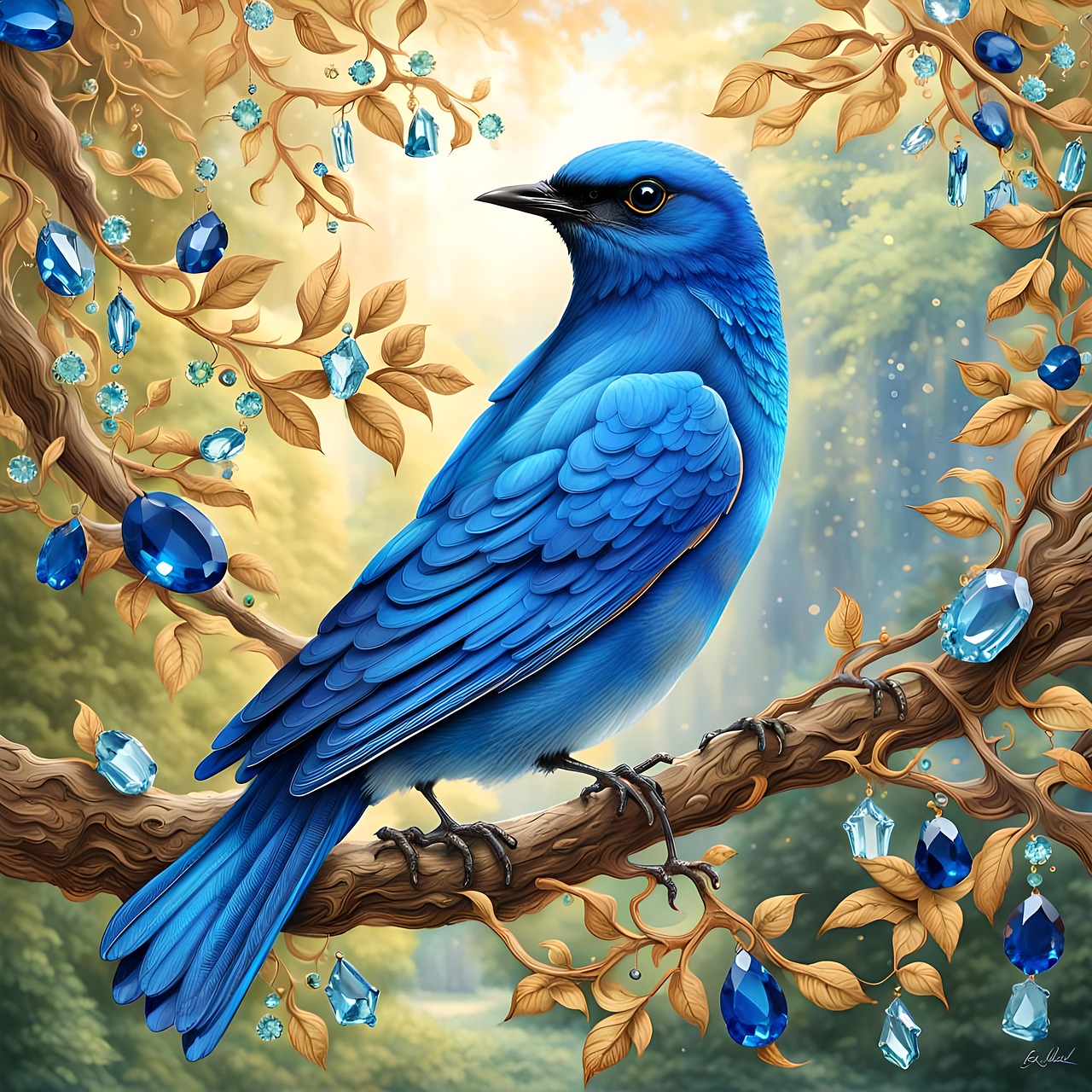 Download Ai Generated, Blue Bird, Bird. Royalty-Free Stock Illustration ...