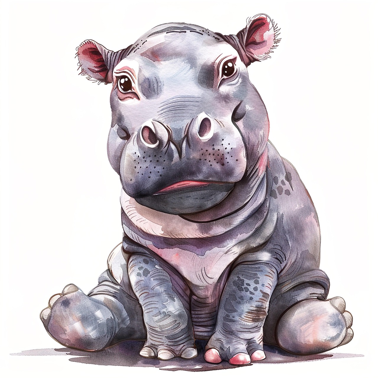 Download Ai Generated, Hippo, Africa. Royalty-Free Stock Illustration ...