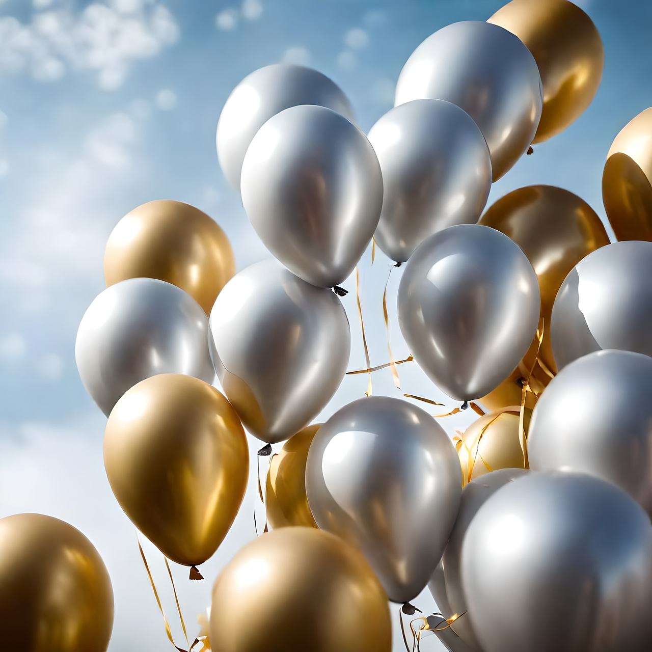 Download Balloons, Golden Balloons, Celebration. Royalty-Free Stock ...