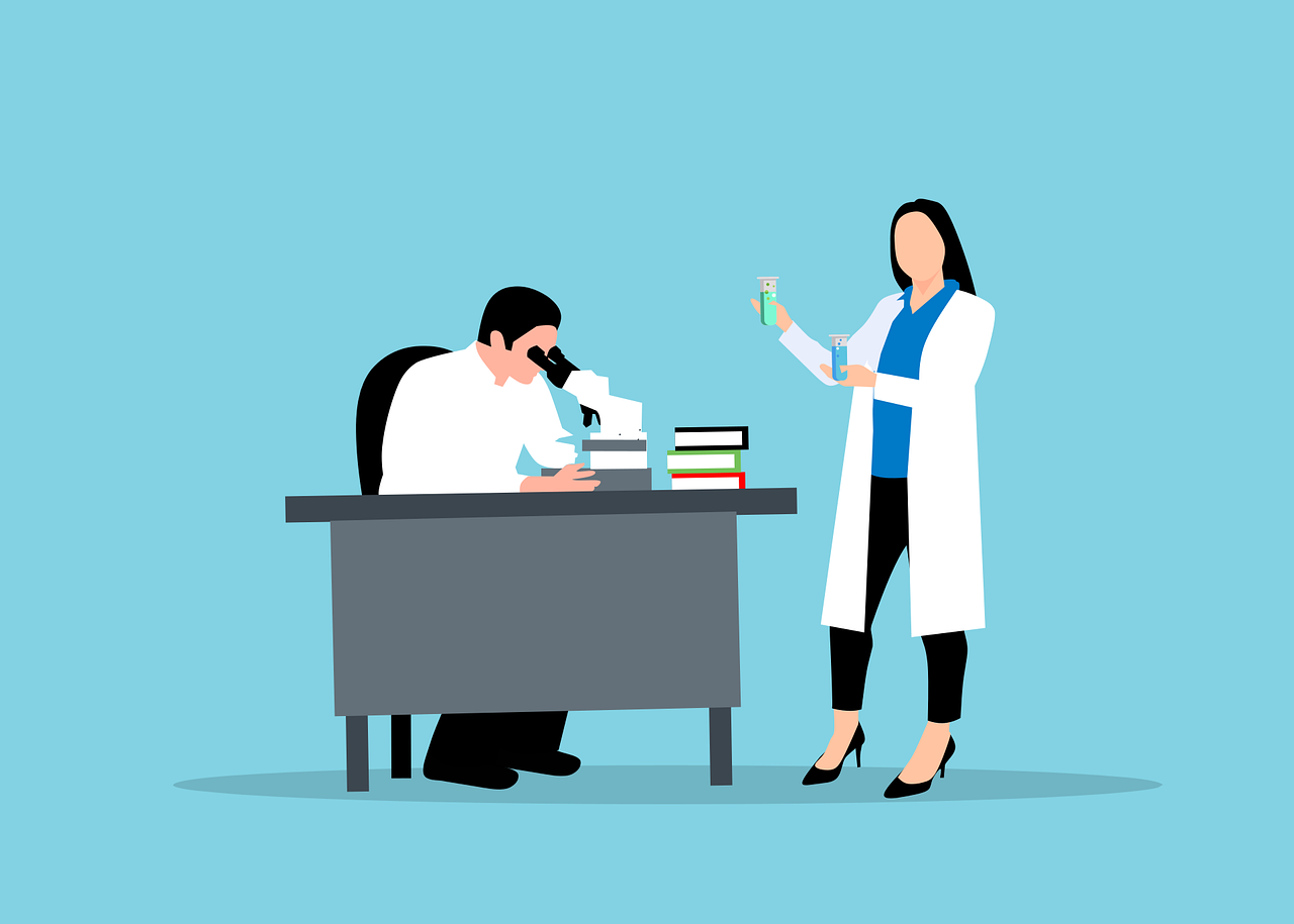 Download Woman, Scientist, Microscope. Royalty-Free Vector Graphic ...