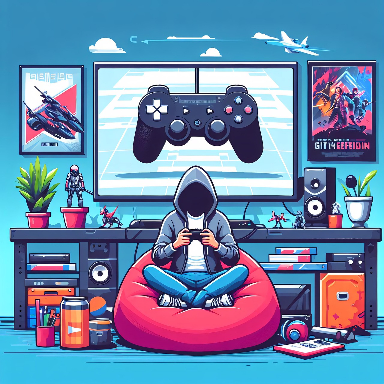 Download Gamer, Gaming, Playstation. Royalty-Free Stock Illustration ...