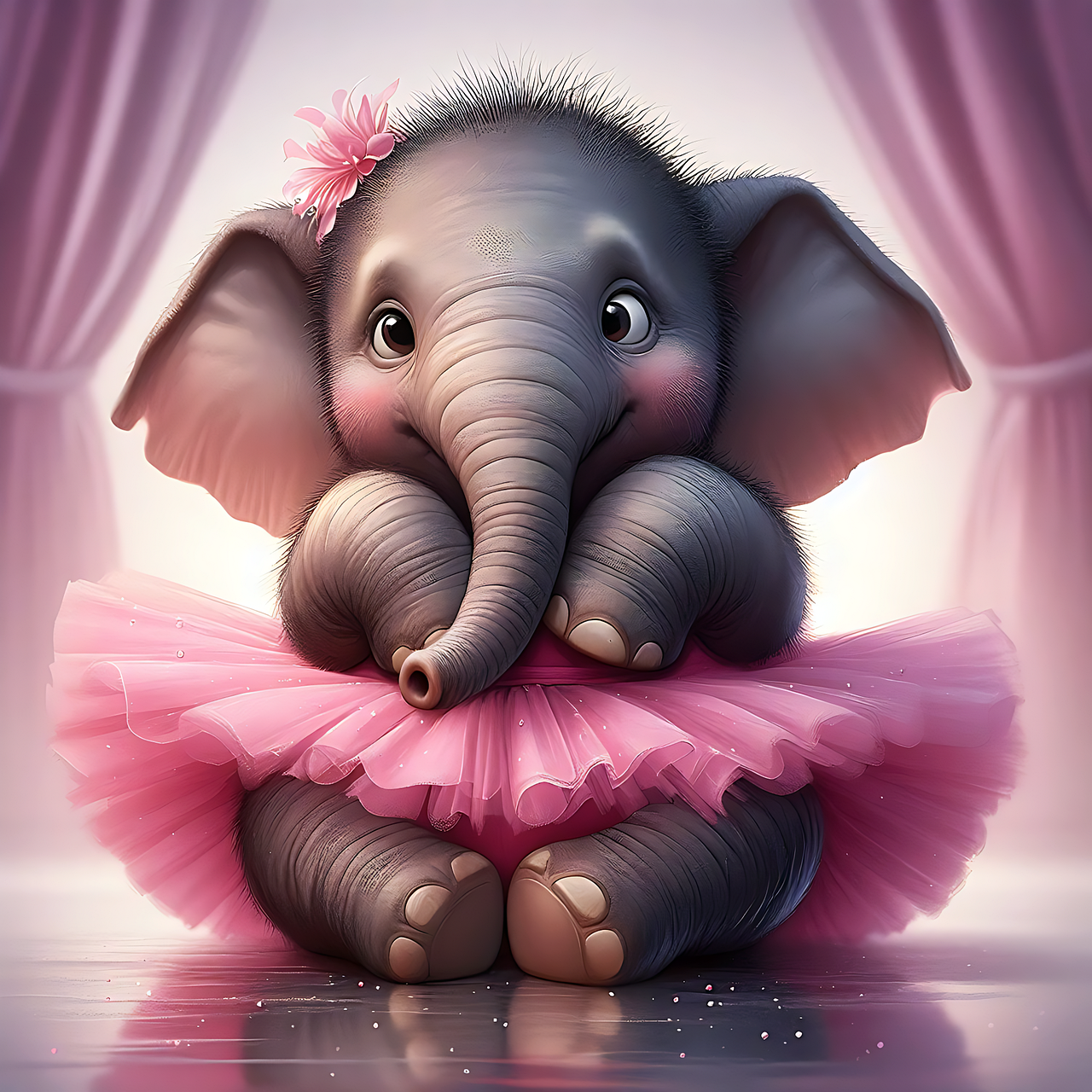 Download Ai Generated, Elephant, Tutu. Royalty-Free Stock Illustration ...