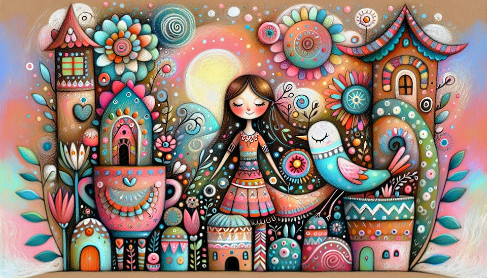 Download Whimsical, Colorful, Fantasy Scene. Royalty-Free Stock ...