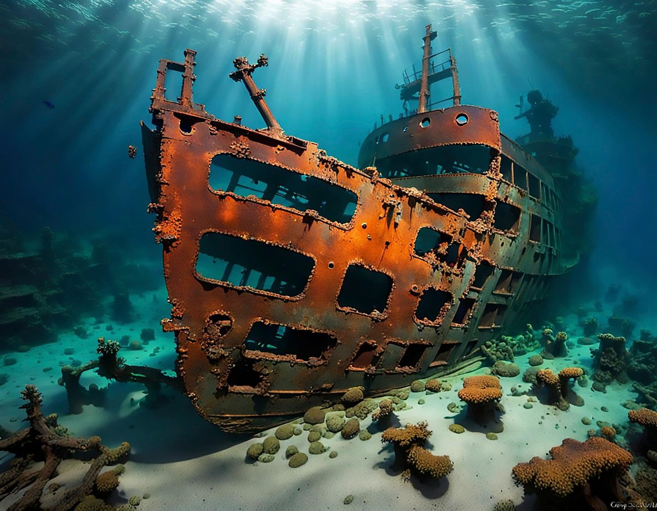 Download Rusty, Sunken, Ship. Royalty-Free Stock Illustration Image ...