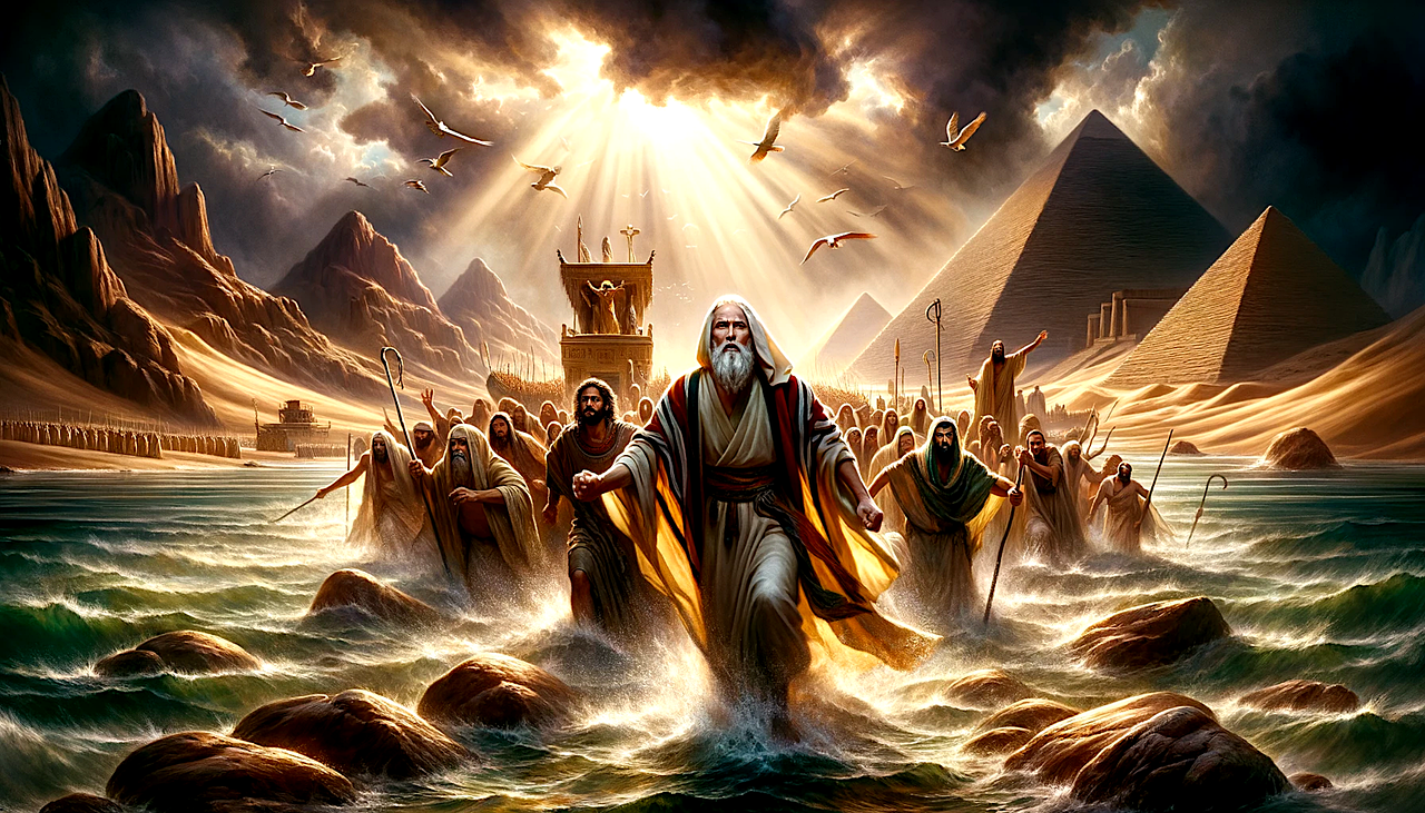 Download Parted Waters, Egypt, Bible Story. Royalty-Free Stock ...