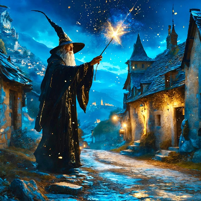 Download Mountains, Nature, Wizard. Royalty-Free Stock Illustration ...