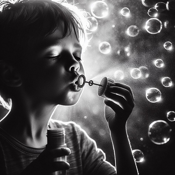 Download Child, Soap Bubbles, Portrait. Royalty-Free Stock Illustration ...