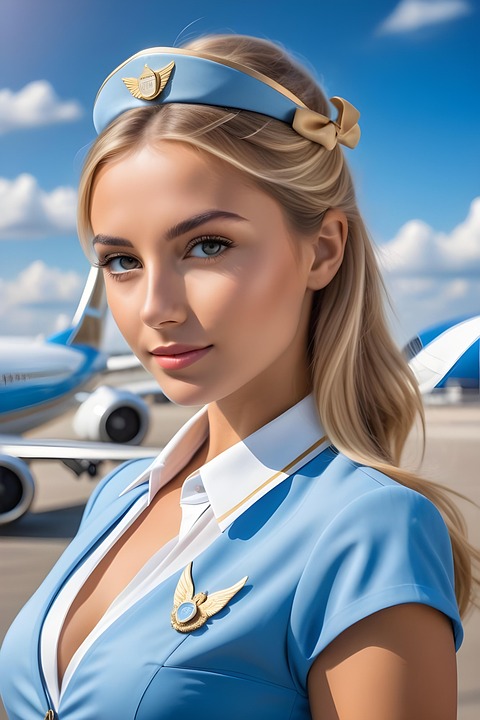 Download Stewardess, Aircraft, Airport. Royalty-Free Stock Illustration ...