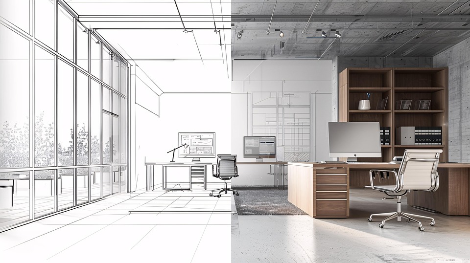 Download Office, Technical Drawing, Blueprint. Royalty-Free Stock ...