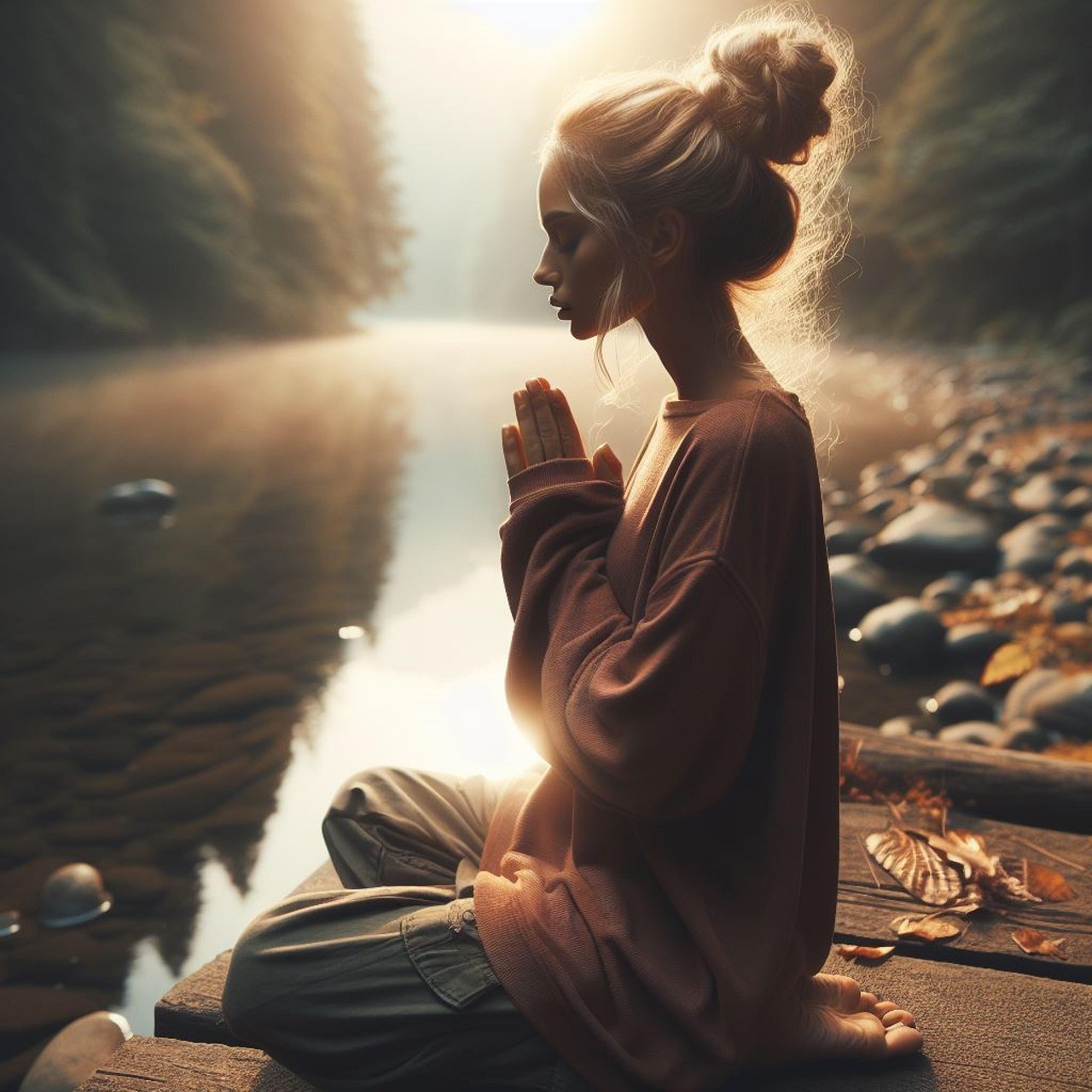 Download Ai Generated, Woman, Praying. Royalty-Free Stock Illustration ...