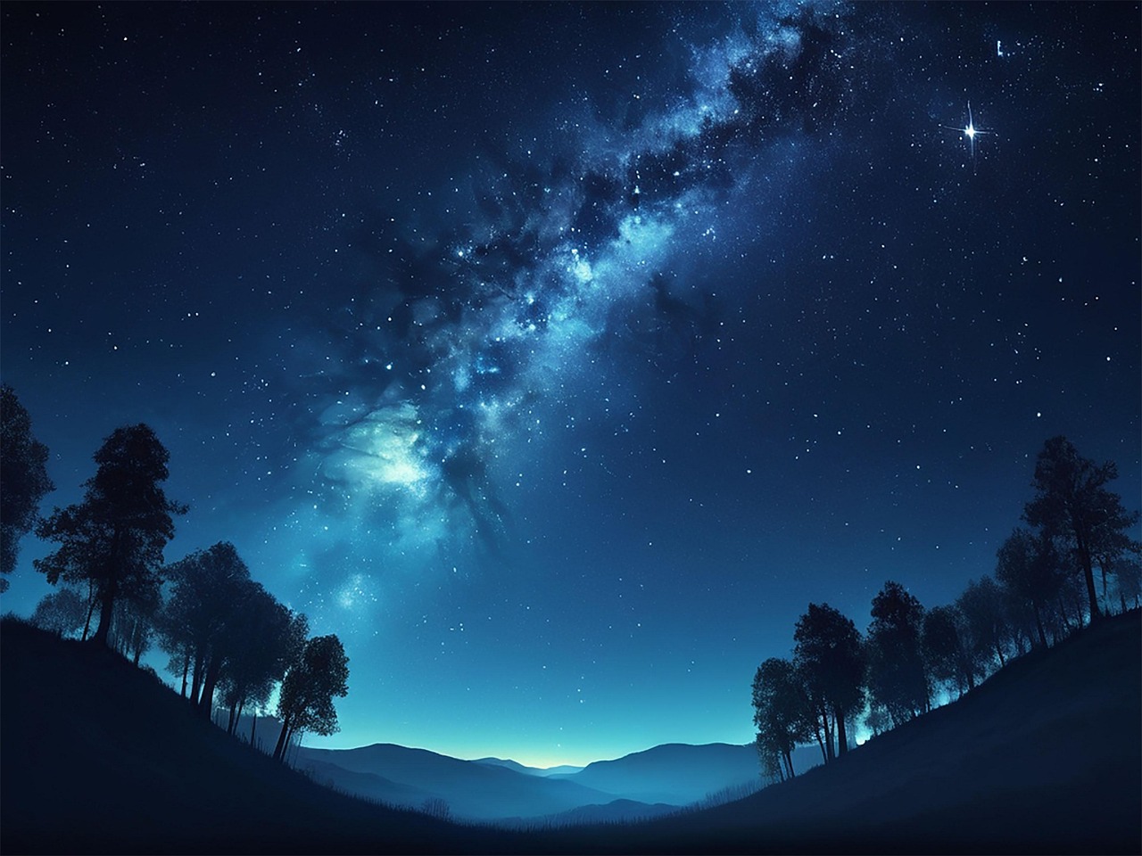 Download Landscape, Night'S Stars, Night Sky. Royalty-Free Stock ...