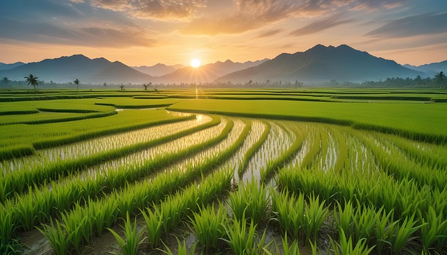 Download Ai Generated, Paddy, Field. Royalty-Free Stock Illustration ...