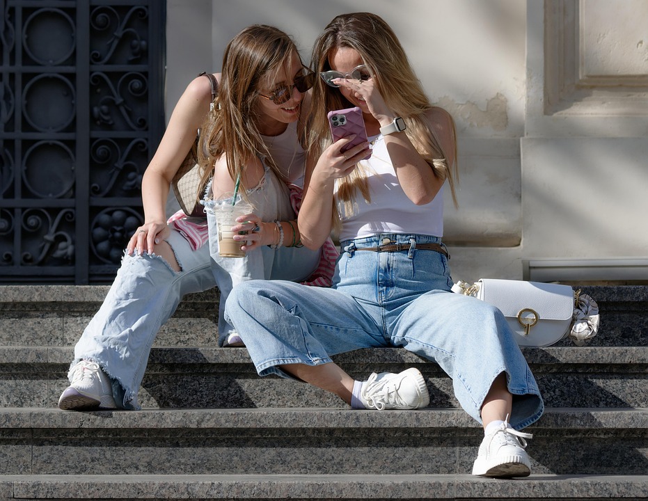 Girls Two Happy Free Photo On Pixabay Pixabay