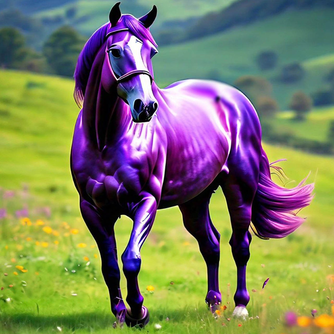 The Purple Horse Wallpaper